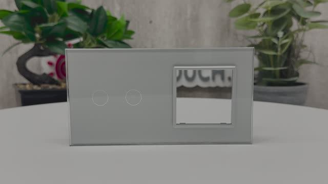 Панель для сенсорного выключателя и розетки Livolo, цвет серебристый, BB-C7-C2/SR-20