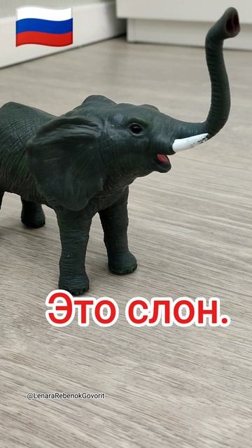 Изучаем три языка одновременно с детьми от 4 - 5 лет и старше. Слон