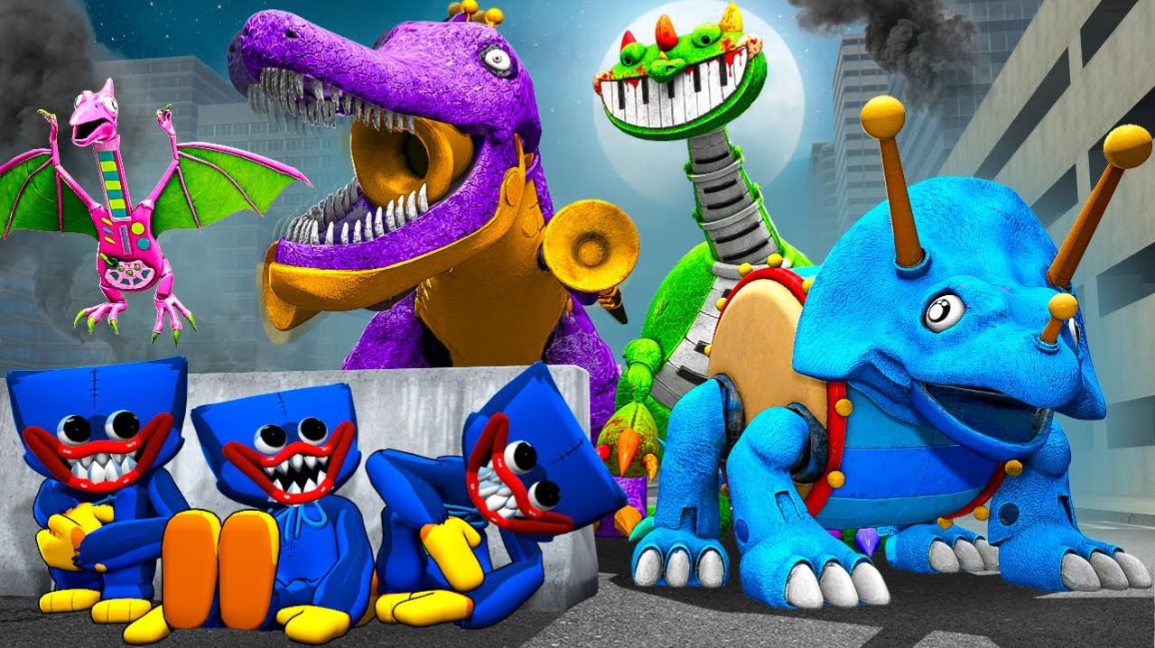 СЕМЬЯ ДИНОЗАВРОВ ПОППИ ПЛЕЙТАЙМ 4 ОХОТИТСЯ НА НАС! УГАР И БЕЗУМИЕ В Garry`s Mod