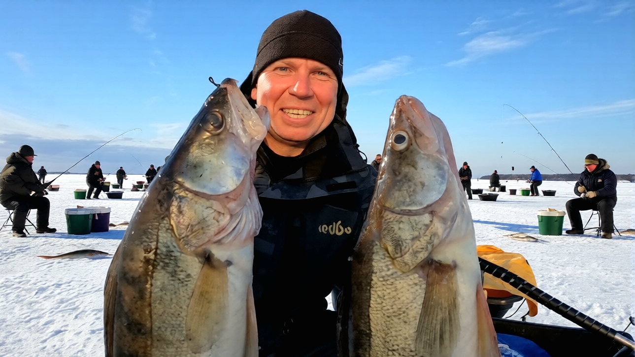 Весенняя рыбалка на судака. СУДАКИ ДВУШКИ последний лед 2026.