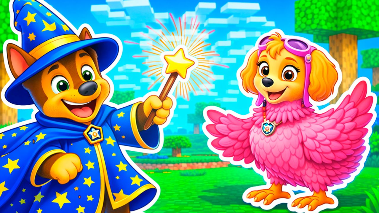 ГОНЩИК ВОЛШЕБНИК ПРЕВРАТИЛ СКАЙ в КУРИЦУ ЩЕНЯЧИЙ ПАТРУЛЬ в МАЙНКРАФТ