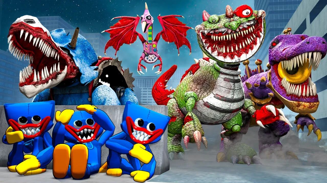 СТРАШНАЯ СЕМЬЯ ДИНОЗАВРОВ ПОППИ ПЛЕЙТАЙМ 4 ОХОТИТСЯ НА НАС! УГАР И БЕЗУМИЕ В Garry`s Mod