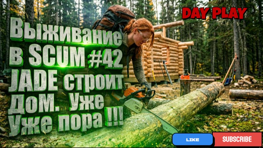 Выживание в SCUM #42 JADE строит ДОМ. Уже пора!!!