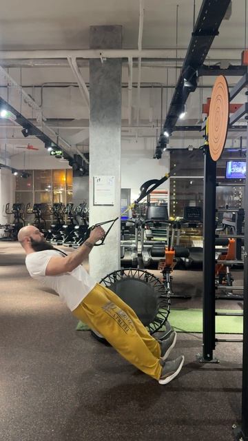 Баллистическая тяга стоя в TRX (без ЦРС и без гашения эксцентрической нагрузки)