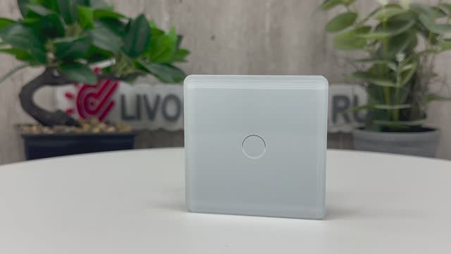 Панель для сенсорного выключателя Livolo 1 клавиша, цвет белый, стекло, BB-C7-C1-11 2.5D