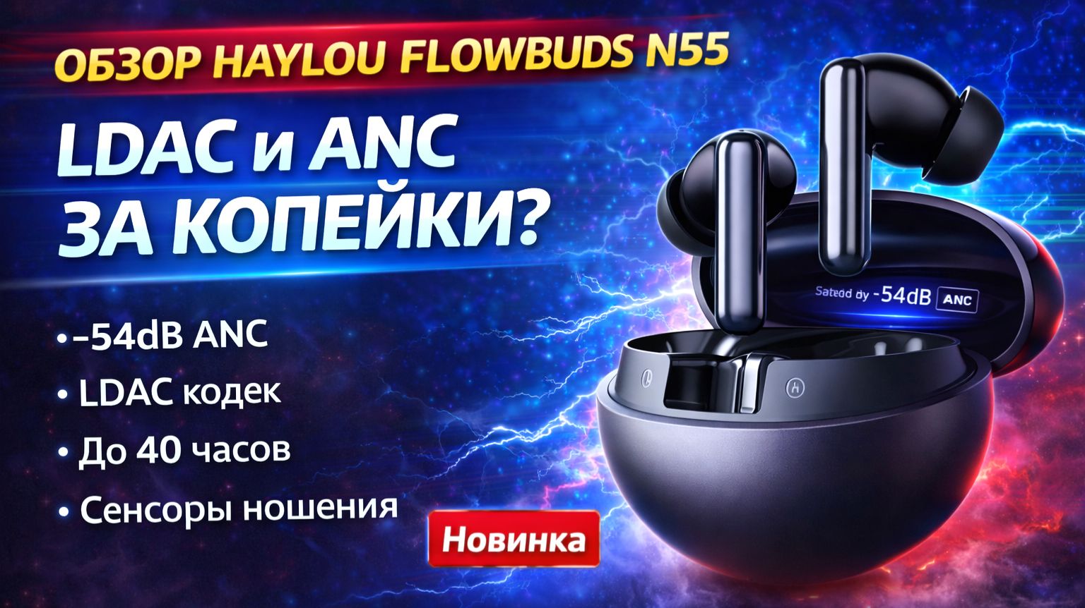 Наушники HAYLOU Flowbuds N55: шумодав, прозрачный режим и звук LDAC | Проверка 🔥