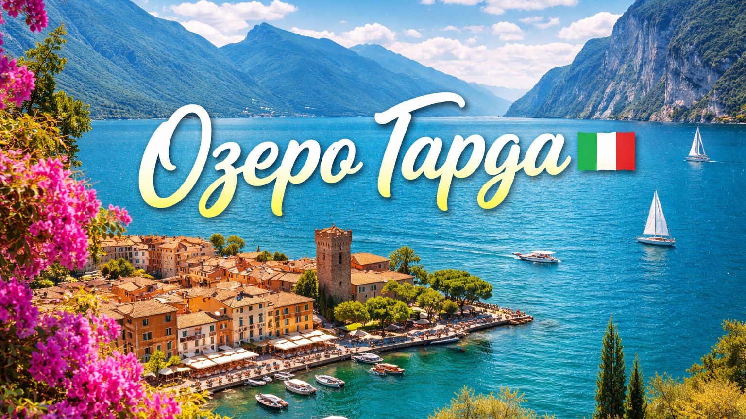 Эта Дорога к Озеру Гарда Лишит Вас дара Речи 🇮🇹 Живописная поездка по Италии 4K