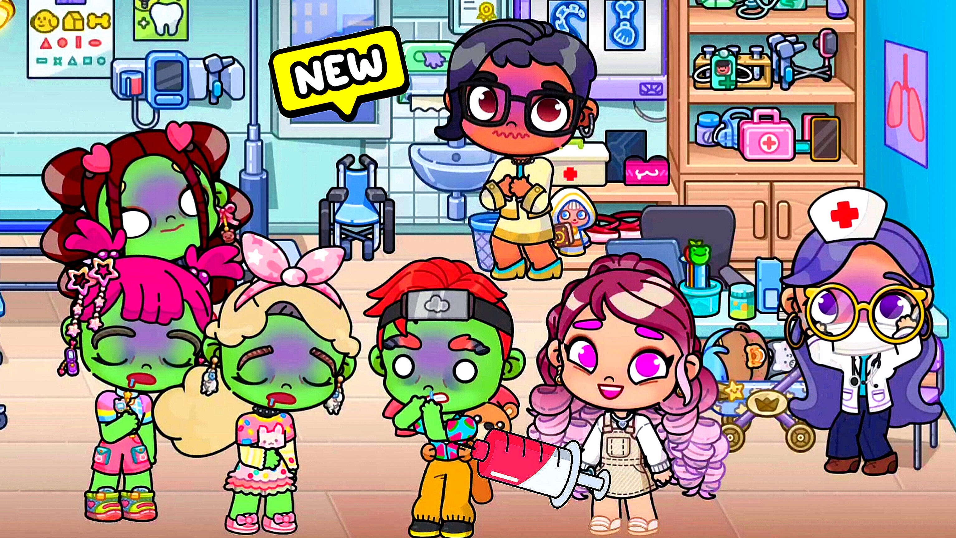 Лечение уколами💉💉💉 зомби🧟в больнице