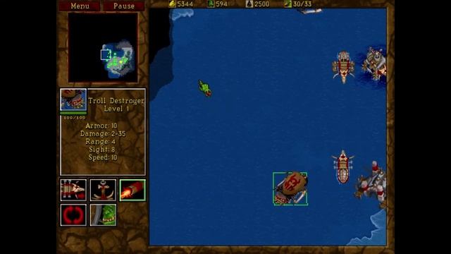 Warcraft 2 Orc Миссия 4 прохождение без комментариев