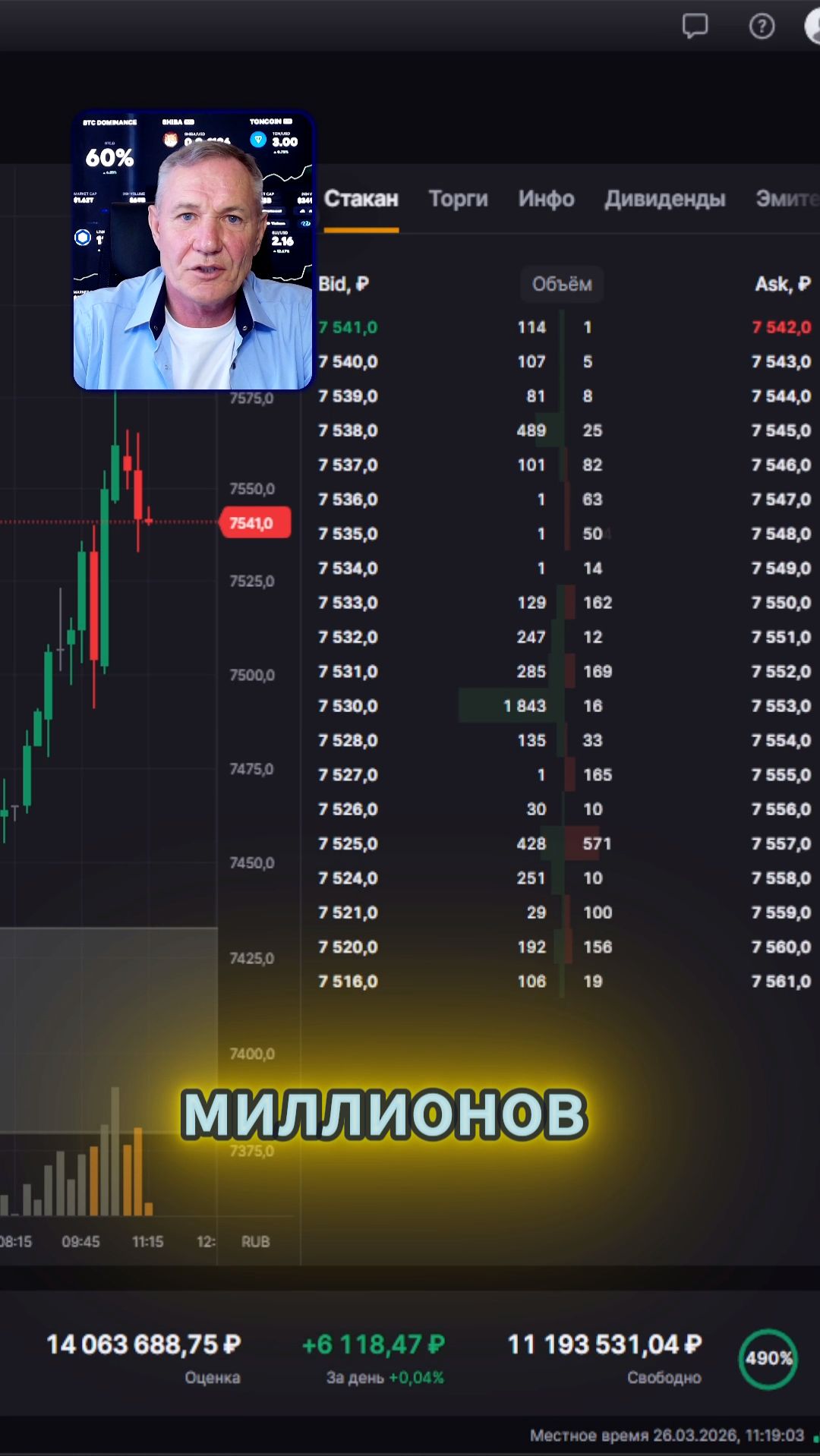 Почему я НЕ рискую 1 000 000  имея 20 000 000 на счёте #профессиональный_трейдер