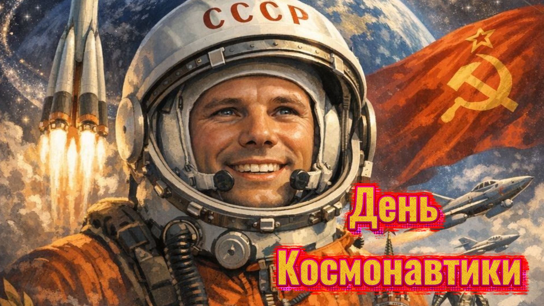 День Космонавтики! 🚀 Поздравления + Музыкальные открытки бесплатно!