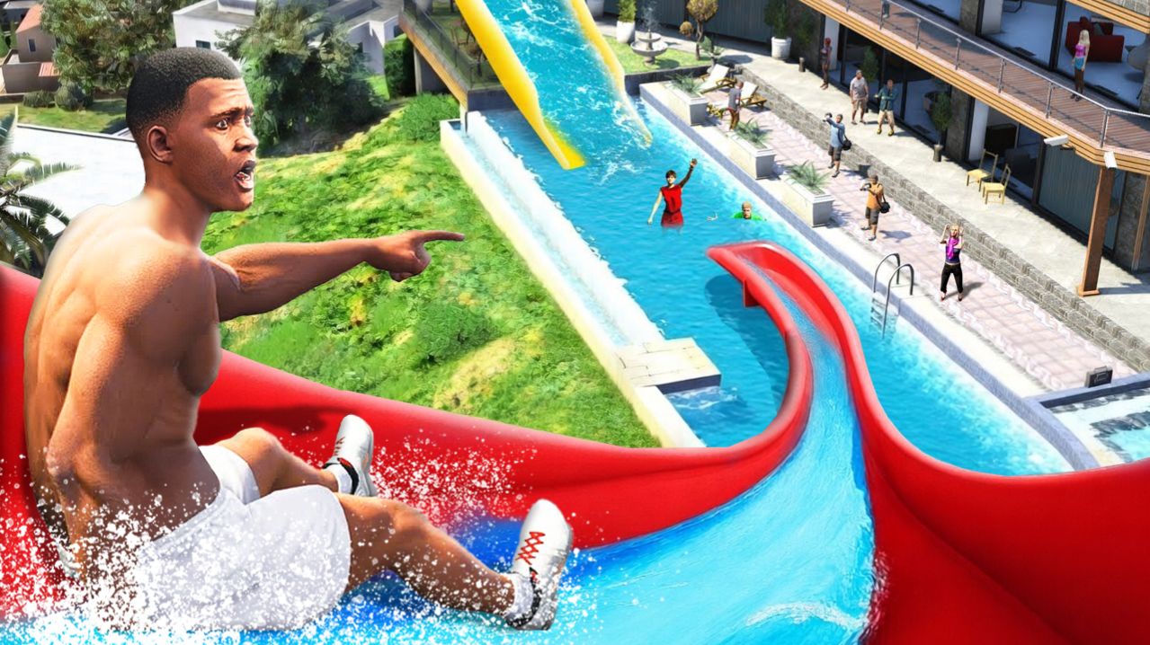 ДОМ ФРАНКЛИНА СТАЛ АКВАПАРКОМ В ГТА 5!