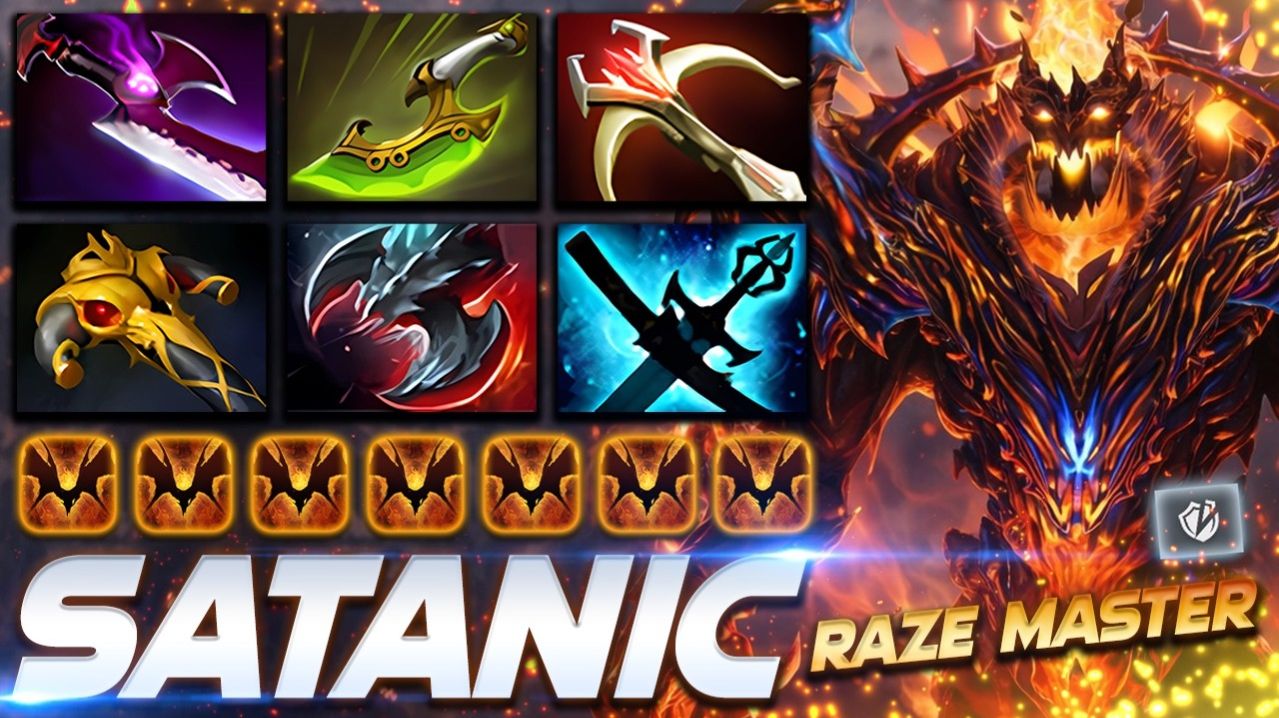 Satanic Shadow Fiend Raze Master — профессиональный геймплей в Dota 2 [Смотри и учись]