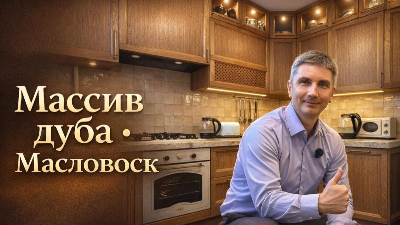 Современная кухня из массива дуба: детали проекта и техническое оснащение