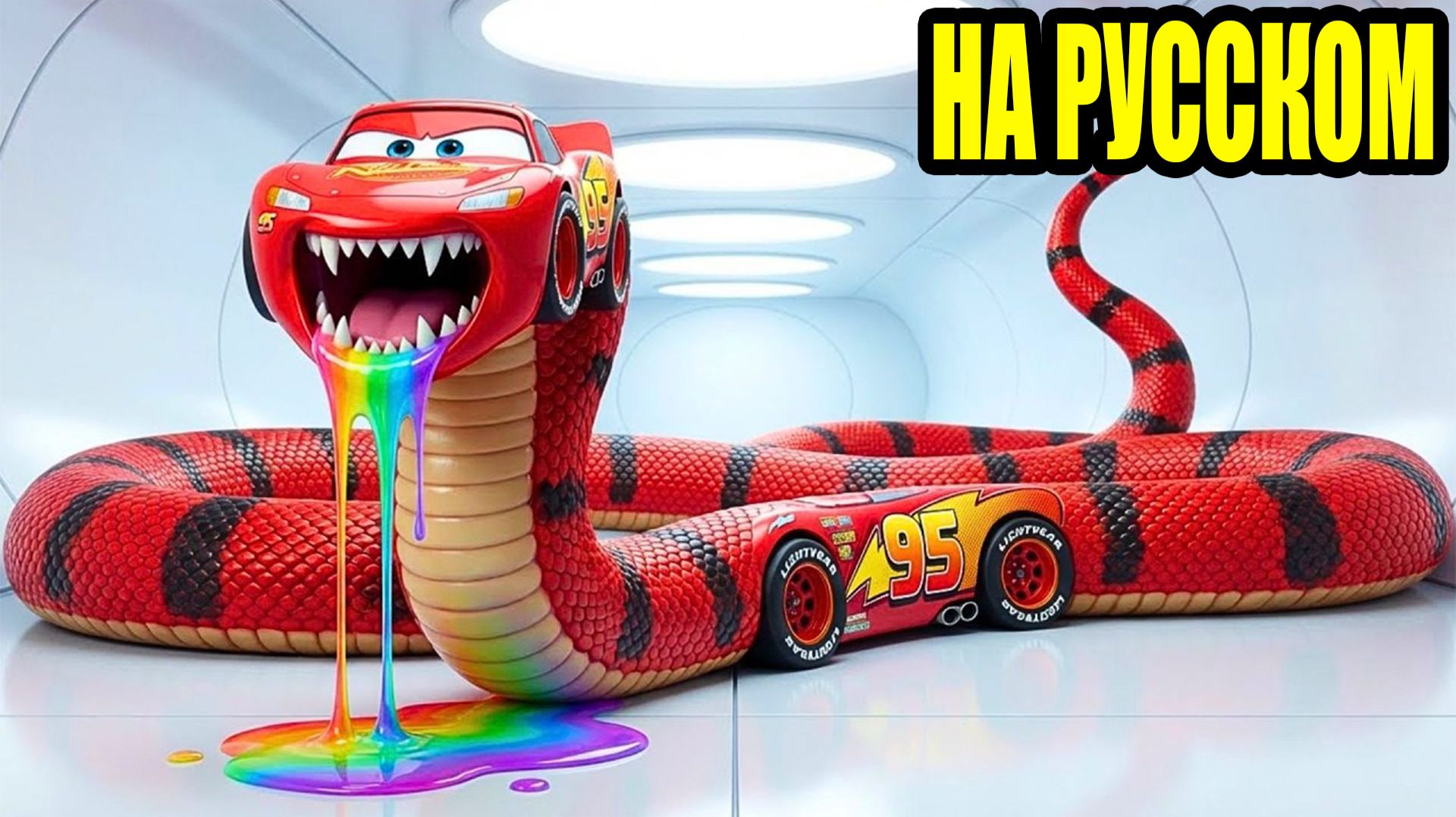 Молния маквин превратился в огромного змея кто сможет его остановить