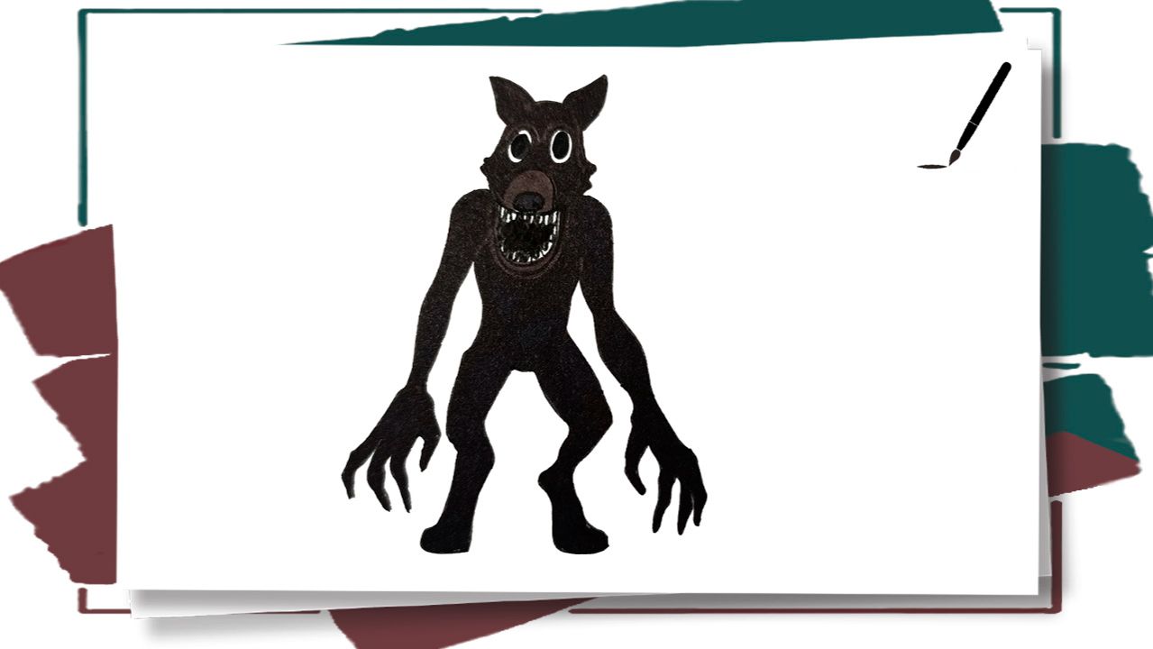 Как нарисовать персонажа Волка из 99 ночей в лесу Роблокс