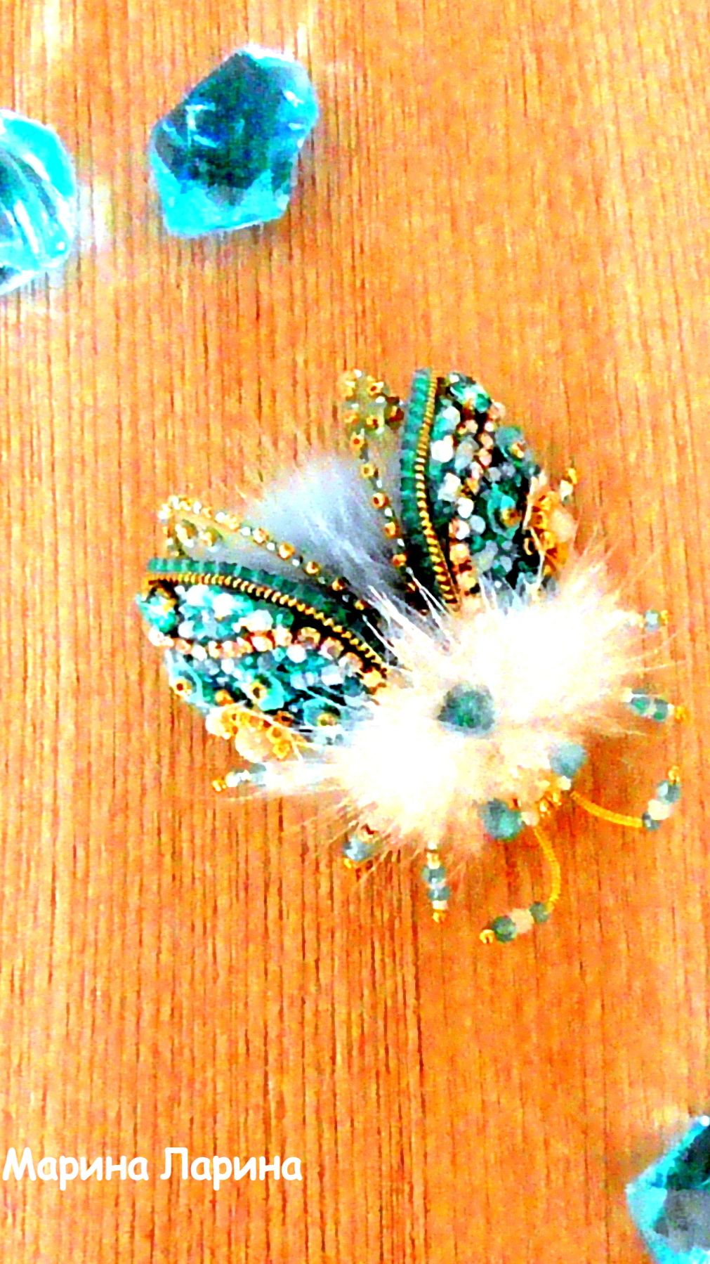 Брошь "Жук" из бисера. Мастер-класс