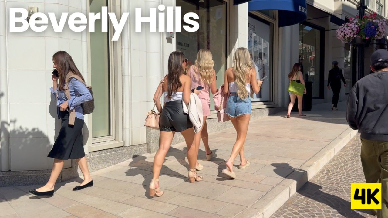Красота улиц Беверли-Хиллз 🌴 Прогулка по улице Родео-драйв.