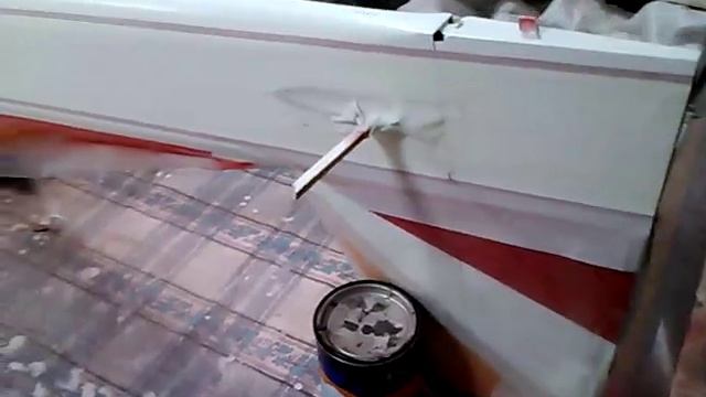 №19- Замаскировал фюзеляж для покраски синим цветом.