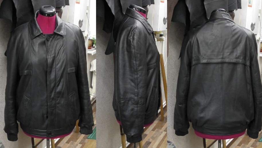 Куртка "бомбер " из старого монгольского кожаного плаща .