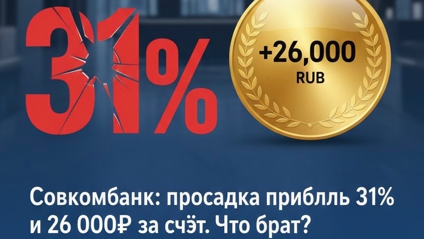 Совкомбанк Просадка прибыли на 31% и щедрый кешбэк за открытие счета.