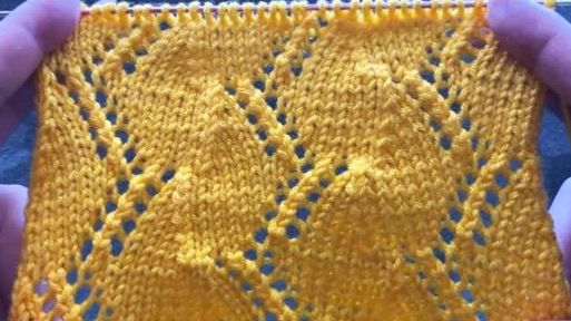 ОЧЕНЬ МИЛЫЙ АЖУРНЫЙ УЗОР СПИЦАМИ🧶💜