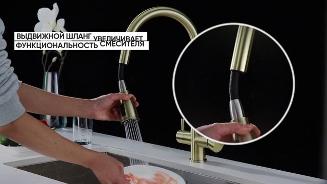 Смеситель для кухни с подключением к фильтру Paulmark Lange La214212-BR