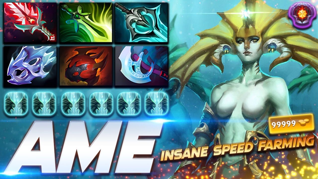 Ame Naga Siren Insane Speed Farm — профессиональный геймплей в Dota 2 [Смотри и учись]