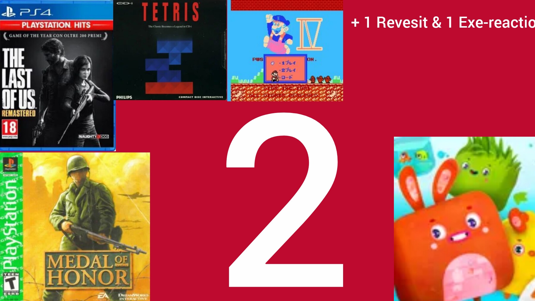 5 IN 1 (NES-PS1-APK-PS4-CD-I) Gameplay + 1 Revisit & 1 Exe-reaction