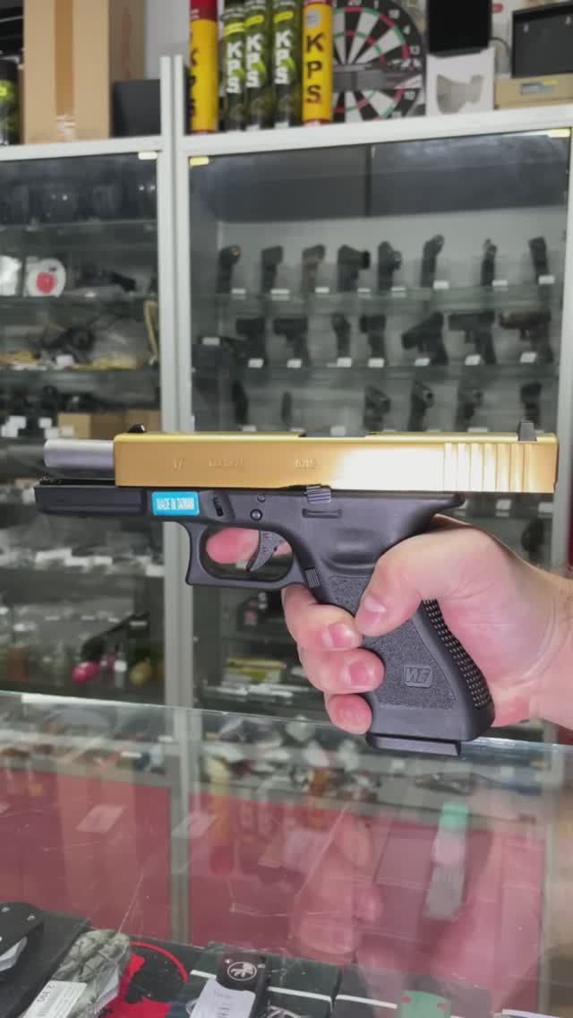Страйкбольный пистолет WE Glock-17 Gen.3 Titanium Gold