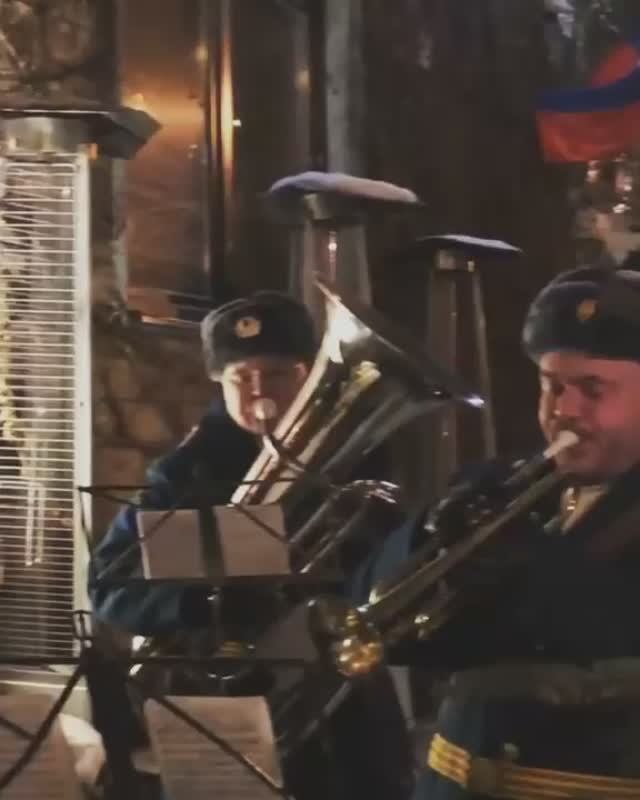 Военный оркестр в День защитника Отечества