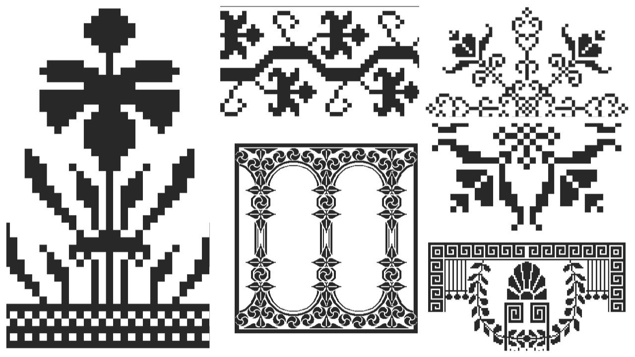 🕰️🧶 Старинные МОНОХРОМНЫЕ СХЕМЫ. Подборка №189. Art Nouveau для вязания и рукоделия. 🧶🕰️ 80 и