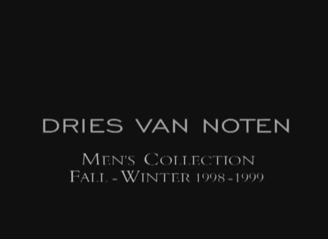 Показ мужской коллекции Dries Van Noten осень-зима 1998-1999
