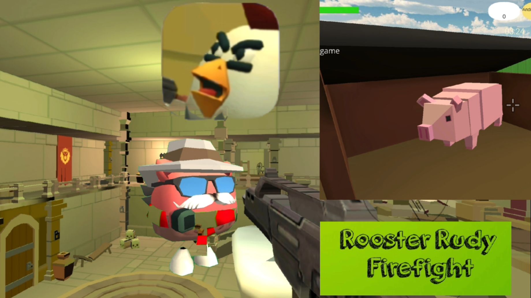 Поиграл в самую первую версию игры ChickenGun (Чикен Ган). #ЧГ #ChickenGun #ЧикенГан