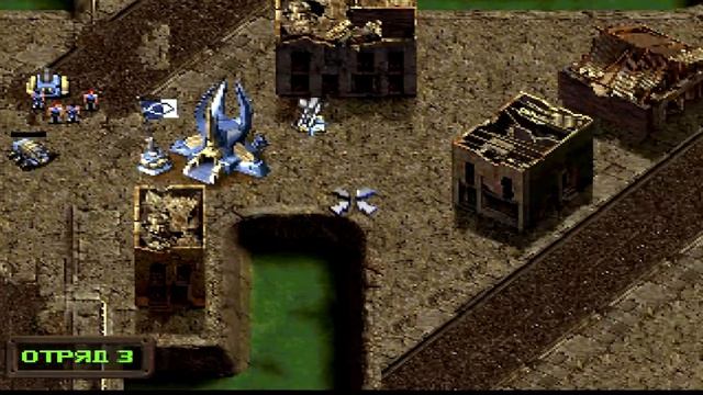 KKnD Krossfire PS1 Прохождение без комментариев - Survivors (Люди) - Миссия 1