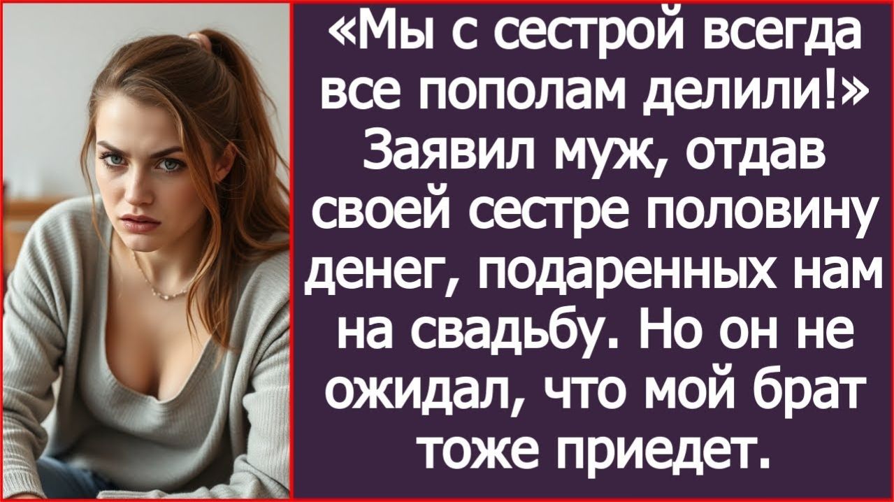 ИСТОРИИ ИЗ ЖИЗНИ|Муж поделился с сестрой нашими деньгами.|РЕАЛЬНЫЕ ИСТОРИИ|ЖИЗНЕННЫЕ ИСТОРИИ