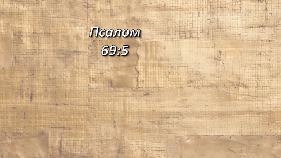 Стих дня. Псалом, 69;5.