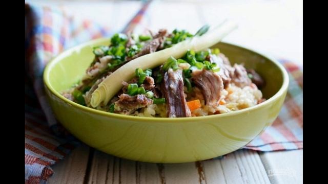 ОШ- ТОГУЛМА  МЯСО С РИСОМ ПО  ТАДЖИКСКИ