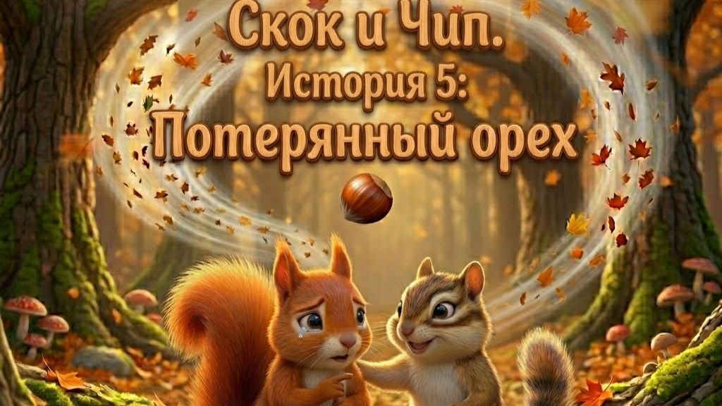 Бельчонок Скок и бурундучок Чип. История пятая: Потерянный орех. Автор: Е.Клюева
