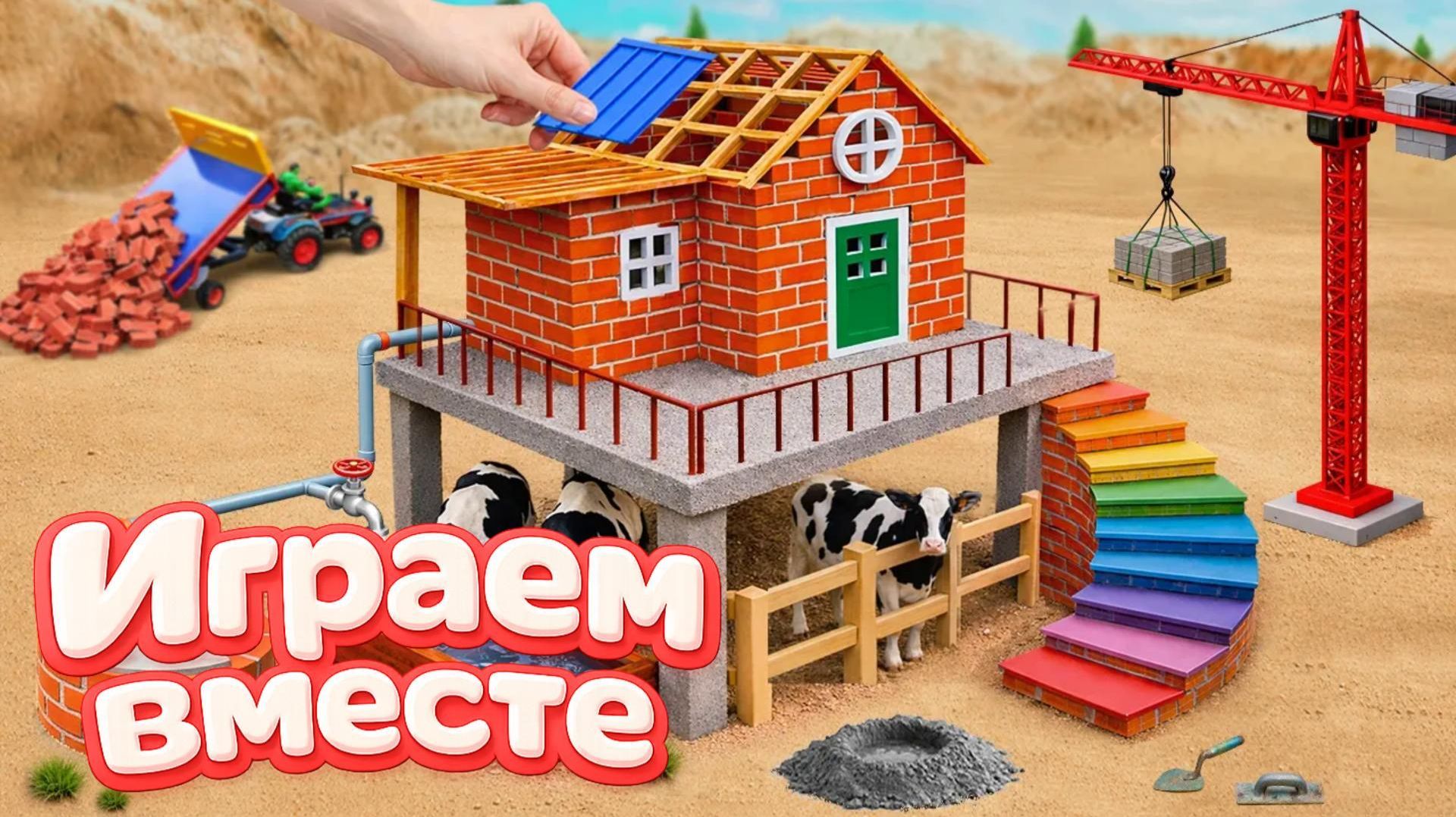 ИГРАЕМ ВМЕСТЕ В ИГРУШКИ ИЗ МУЛЬТИКОВ ДЛЯ ДЕТЕЙ 🏵️ СТРОИМ ИГРУШЕЧНЫЙ ДОМИК СУПЕРГЕРОЯМИ ч.1