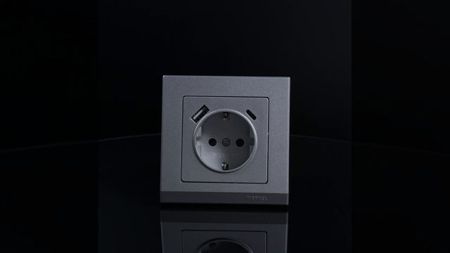 Рамка Werkel Stark серебряный W0011865 + розетка USB тип A+C Werkel серебряный матовый W1171765