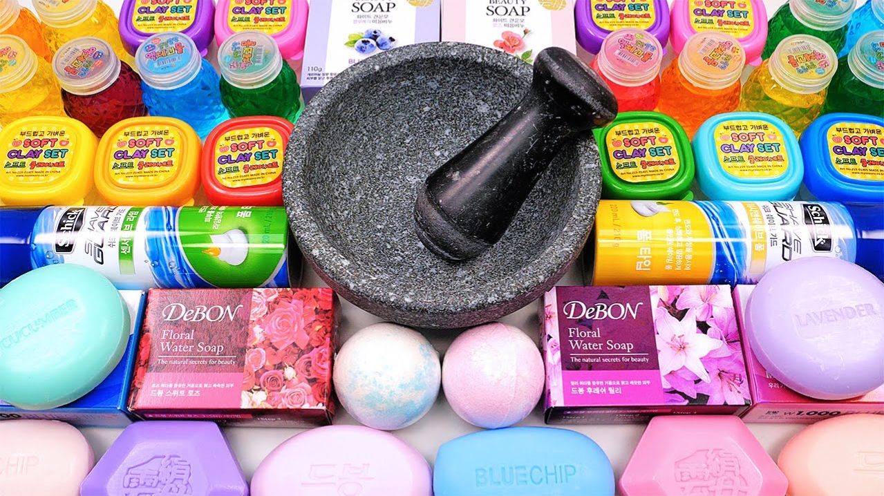 АСМР 💛 Бомбочки и Мыло 💛Пушистый  Слайм АСМР