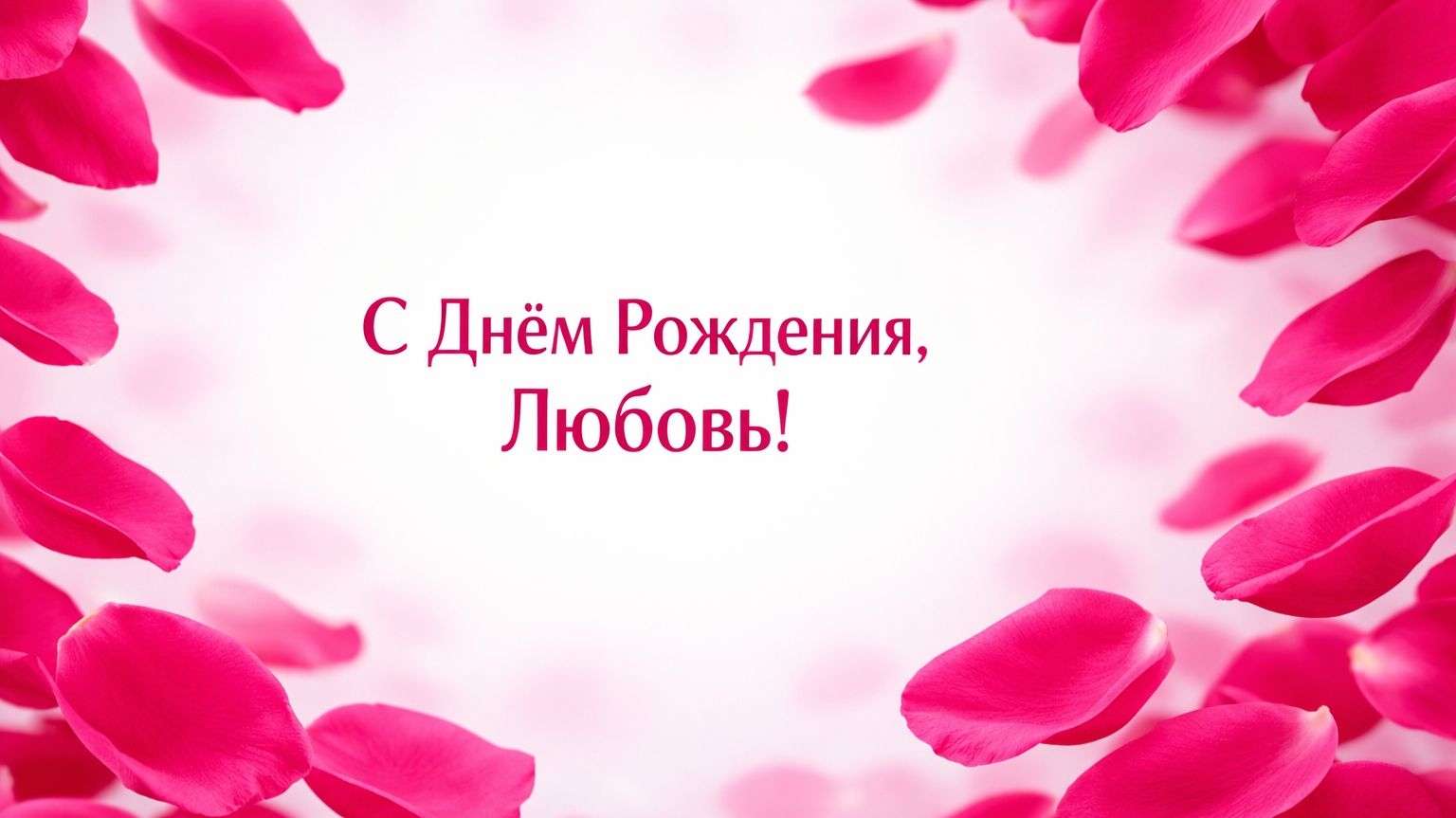 С Днём рождения Любовь! (Лепестки Роз)