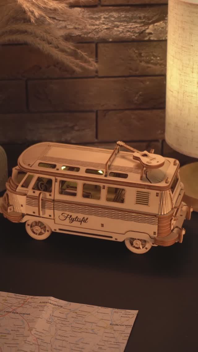 НОВИНКА Деревянный конструктор Lemmo — фургон ночник, с приятной тёплой подсветкой «Флайтисфил»!