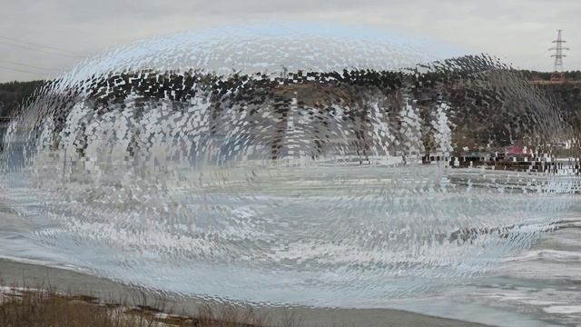 Подрыв льда на Томи в Кемерово