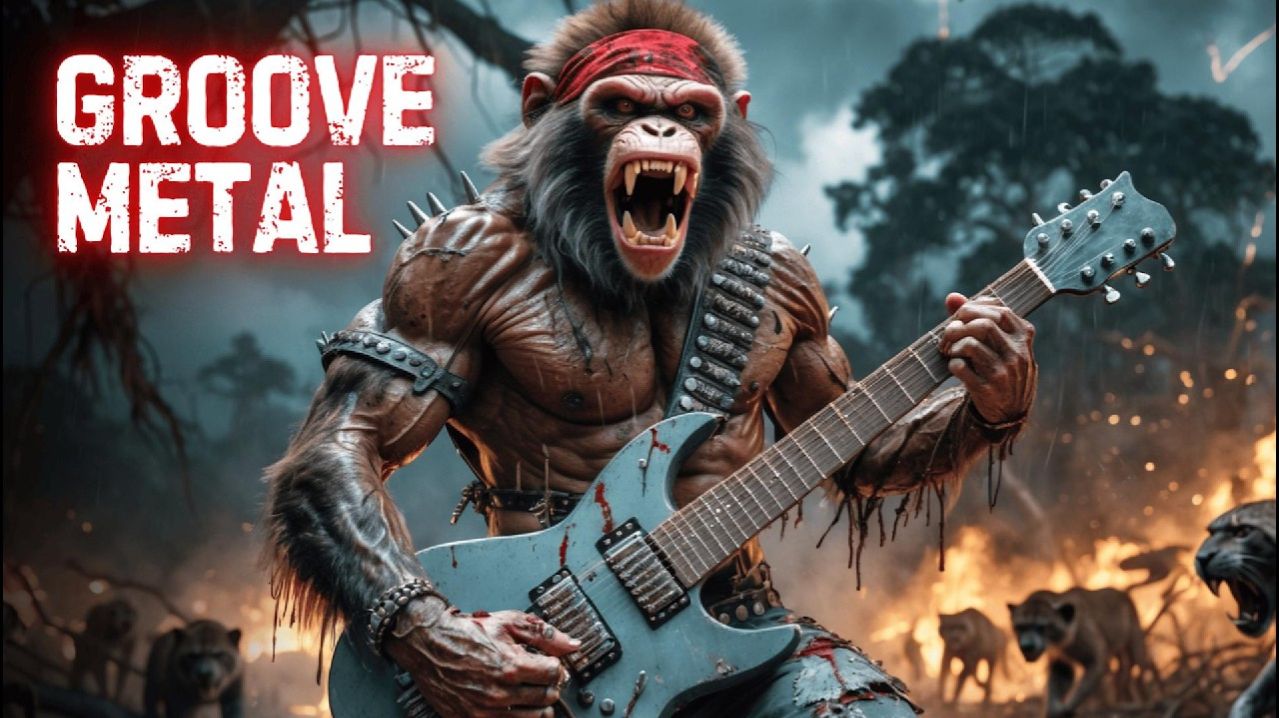 Groove Metal Riffs & Guitar Solos 🔥 Instrumental Groove Metal Album (1 Hour Mix)