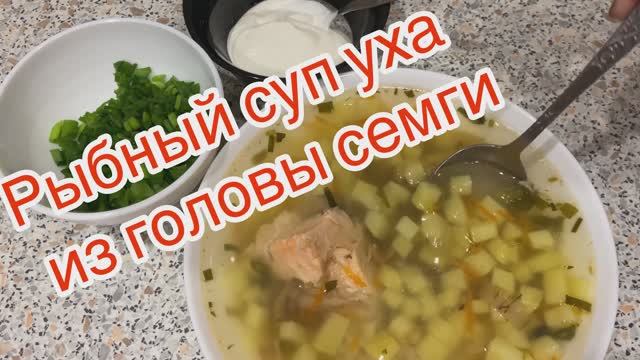 Рыбный суп уха из головы семги