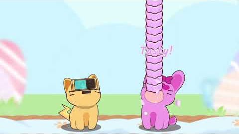 МИЛЫЕ КОТИКИ ЛОВЯТ ВКУСНЯШКИ В ИГРЕ 😺🍬🍭!!! КИСЫ ИГРАЮТ В ПОЙМАЙ СЛАДОСТЬ ПОД МУЗЫКУ! 😸😺🙀