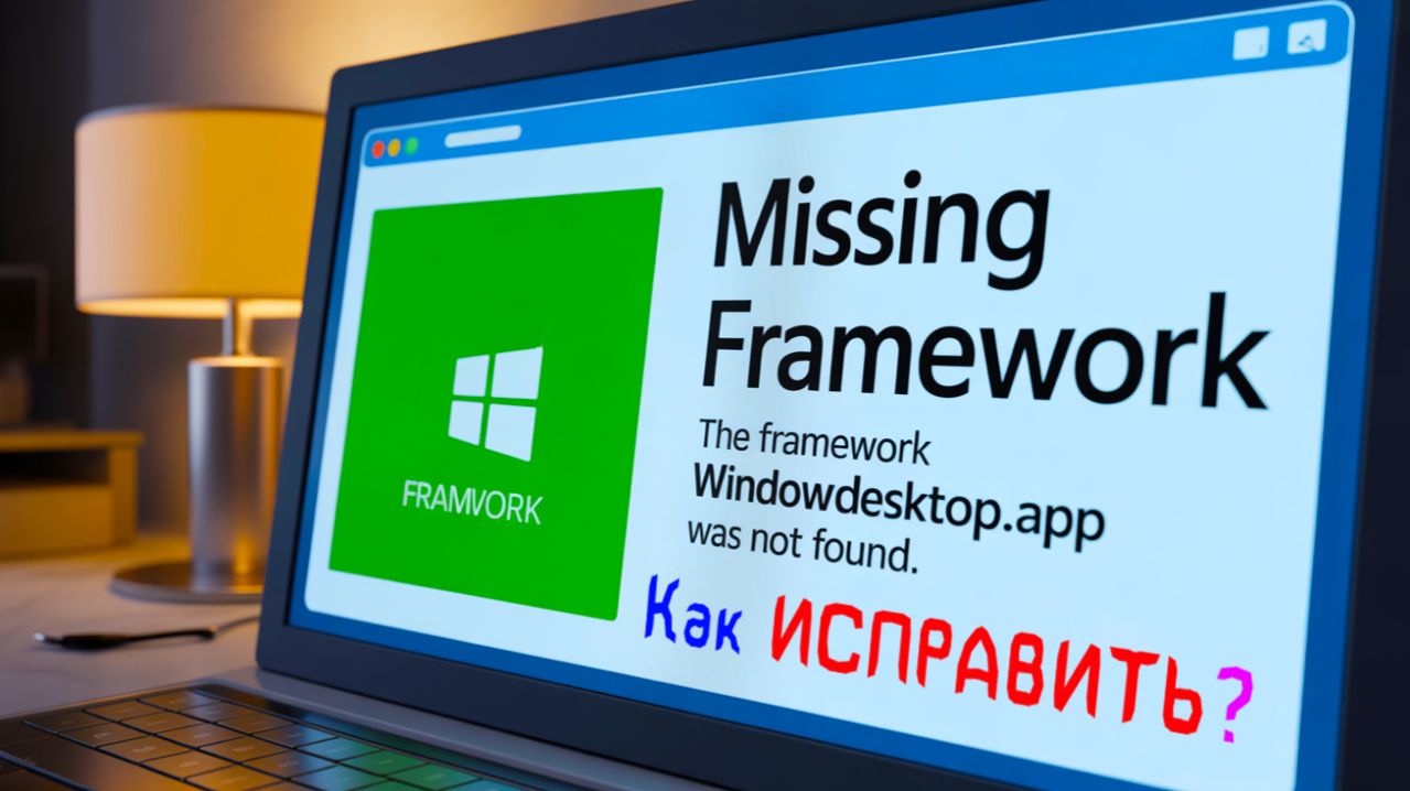 Ошибка To run this application,you must install .NET.-The framework WindowsDesktop.App was not found