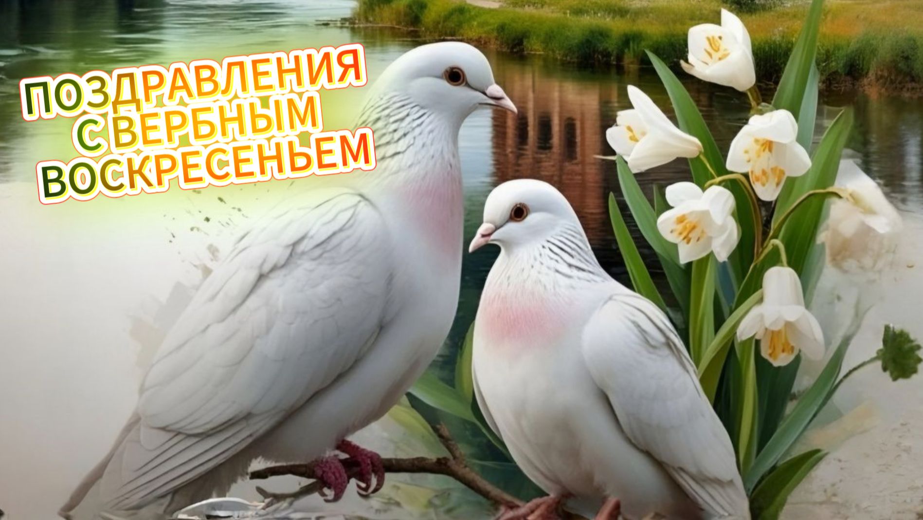 Поздравление с Вербным Воскресеньем! Музыкальная открытка с пожеланиями! 🌿✝️